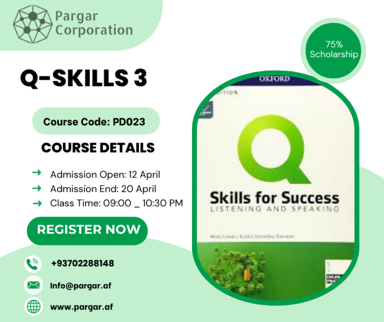 PD023 | Q-Skills 3 – 2nd Month - Pargar Corporation - موسسه پرگار