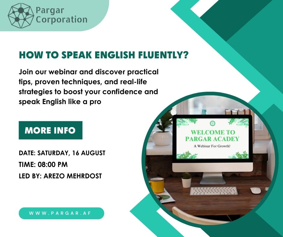 WB002 | Speak English Fluently Webinar - Pargar Corporation - موسسه پرگار